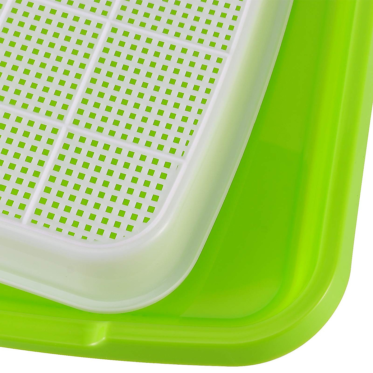 ZEONHAK 8 Pack Seed Sprouter Tray, BPA Free, Big Capacity Seed Germination Tray, Healthy Wheatgrass Seeds Grower with Lid for Growing, Bean Sprouts, Cat Grass, Wheat Grass, Mung Beans