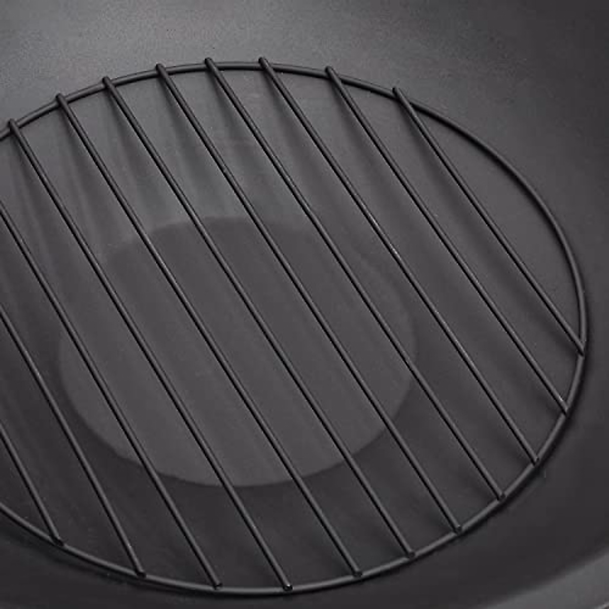 MoNiBloom 22" Portable Fire Pit Outdoor Wood Burning Firepit Outside BBQ Grill Cooking with Rack for Patio Backyard Picnic Garden, Black