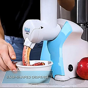 Drinkpod Frozay: The Ultimate Healthy Frozen Dessert Maker - Dairy-Free, Vegan Ice Cream, Soft Serve Frozen Yogurt, Fruit Sorbet, and Sherbet Machine with Simple One Push Operation With Recipe Book (Frozay White)