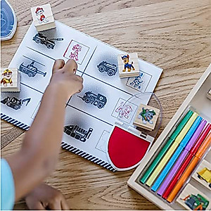 Melissa & Doug PAW Patrol Wooden Stamps Activity Set with Markers, Activity Pad (25 Pieces)