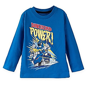 Power Rangers Red Ranger Zach Blue Ranger Toddler Boys 3 Pack T-Shirts Red/Blue/Gray 5T