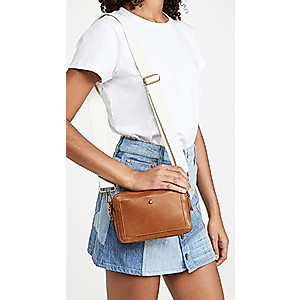 Madewell Women's Transport Camera Bag, English Saddle/Cream Webbing, Tan, One Size