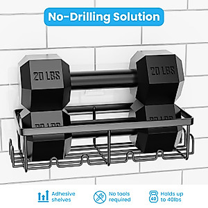 2 Pack Shower Caddy Adhesive Replacement, Shower Shelf Adhesive Replacement, Strong Shower Adhesive Strips for Shelf, Caddy, Rack, and Basket Holder