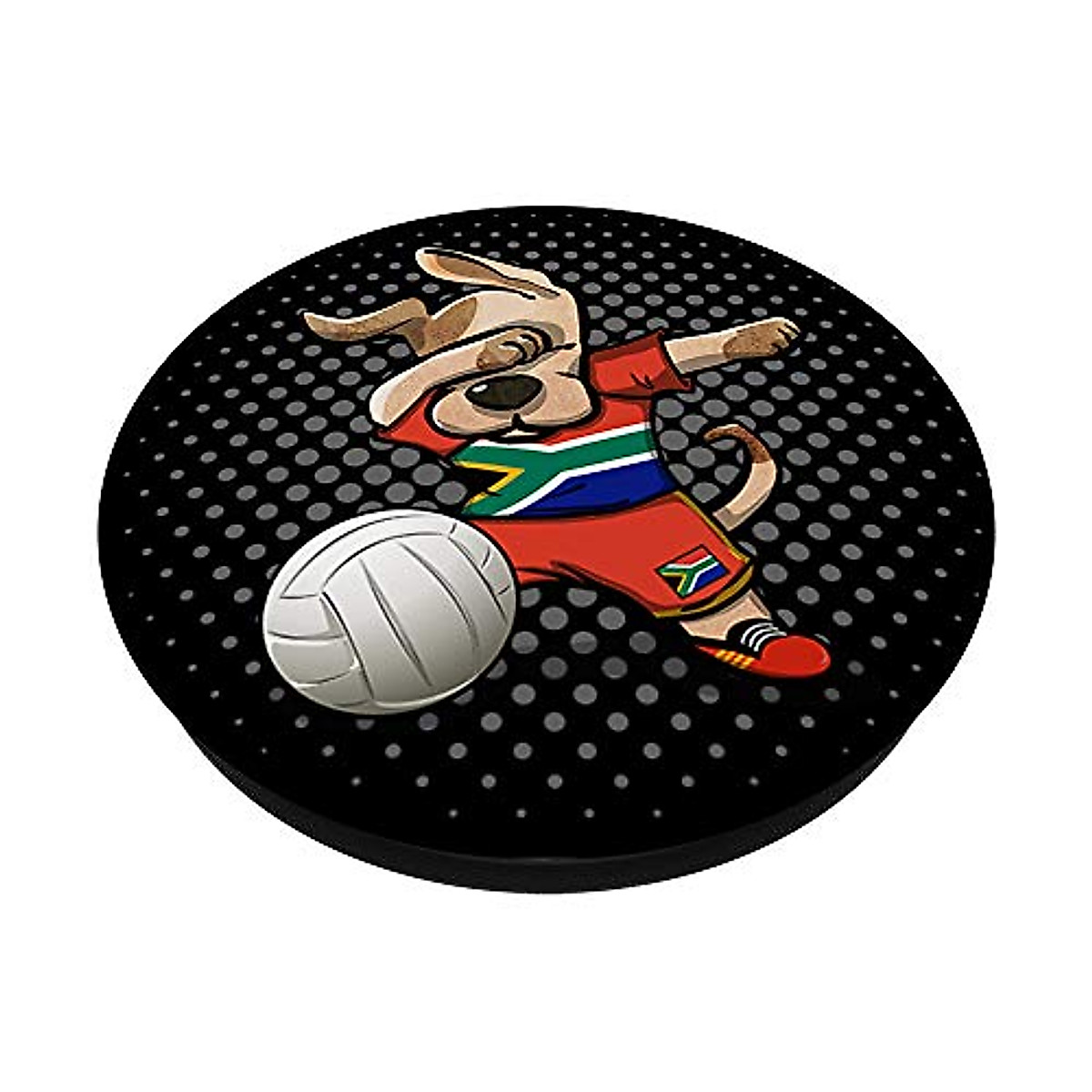 Dab Dog Proud South Africa Volleyball Lovers - National Flag PopSockets PopGrip: Swappable Grip for Phones & Tablets