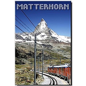 Matterhorn Fridge Magnet Switzerland Italy Travel Souvenir Cervino Alps