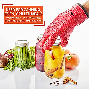 Mirro Oven Kitchen Glove, Regular, Red, (MIR-11319)