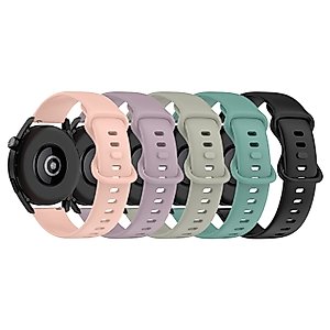 BabyValley Watch Bands Compatible for TouchElex Smart Watch Bands for TouchElex Venus 1.2" Smart Watch Straps for TouchElex Sirius 1.52" Smart Watch Bracelet (Large, 5 Pack A)