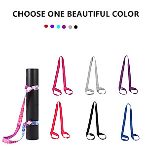 YOGAER Yoga Mat Carrier Strap, Adjustable Thick Straps Sling for Carrying Large Mats, Stretching Band