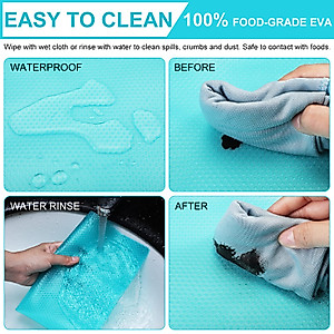 Honeydak 32 Pcs Refrigerator Liners Washable Mats Liner Covers Pads Waterproof Oilproof No BPA Home Kitchen Gadgets 17.7 x 11.6 inches