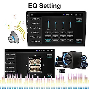 2G+32G Double Din 10.1 Inch Android Car Stereo Touchscreen Car Audio Receivers with Bluetooth Car Radio Support WiFi Connect Mirror Link GPS Navigation FM Audio Receivers with Backup Camera Input