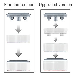 Bidet Toilet Seat Bumpers, Universal Toilet Seat Buffer,Toilet Lid Rubber Bumpers with 2 Heights adjustment,Bidet Bumpers with Strong Self Adhesive(Grey & Clear, 5 for Toilet Lid, 2 for Toilet Tank)