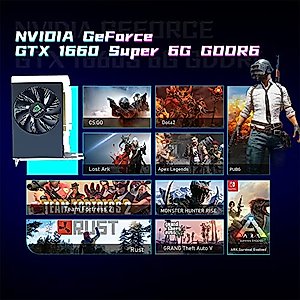 Dell Gaming PC Desktop Computer - Intel Quad I5-7500 up to 3.8GHz, GeForce GTX 1660 Super 6G, 16GB DDR4 Memory, 256G SSD + 3TB, RGB Keyboard & Mouse, WiFi & Bluetooth 5.0, Win 10 Pro (Renewed)