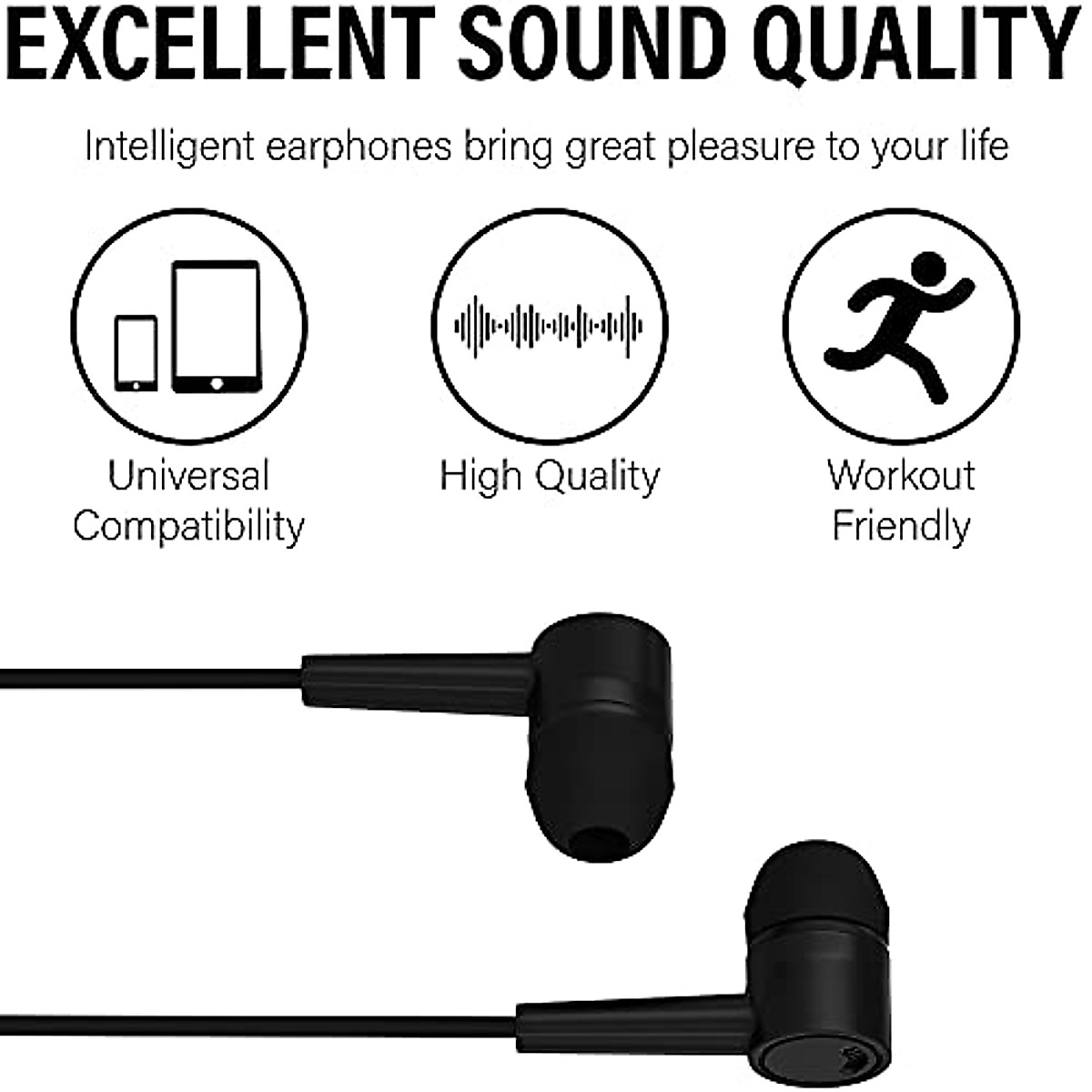 Maeline Bulk Earbuds Headphones with Microphone, Noise Isolating Wired Earphones with Powerful Heavy Bass Stereo, Compatible with Android, iPhone, iPad, Laptops, MP3, Fits 3.5mm - 20 Pack - Multi