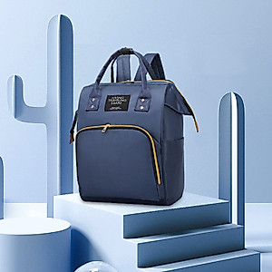 Diaper Bag with Organizing Pouches, Nappy Bags Handbag Multifunction Diaper Bag for Baby Care Travel Backpack Large Capacity Blue