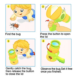 QuadPro Bug Catcher Kit for Kids - 2 Sets, Bug Catching Kit Includes Butterfly Net, Tweezers, Insect Clamp, Magnifying Glass & Learning Cards, Outdoor Toys for Children Ages 3-8 (Classic Edition)