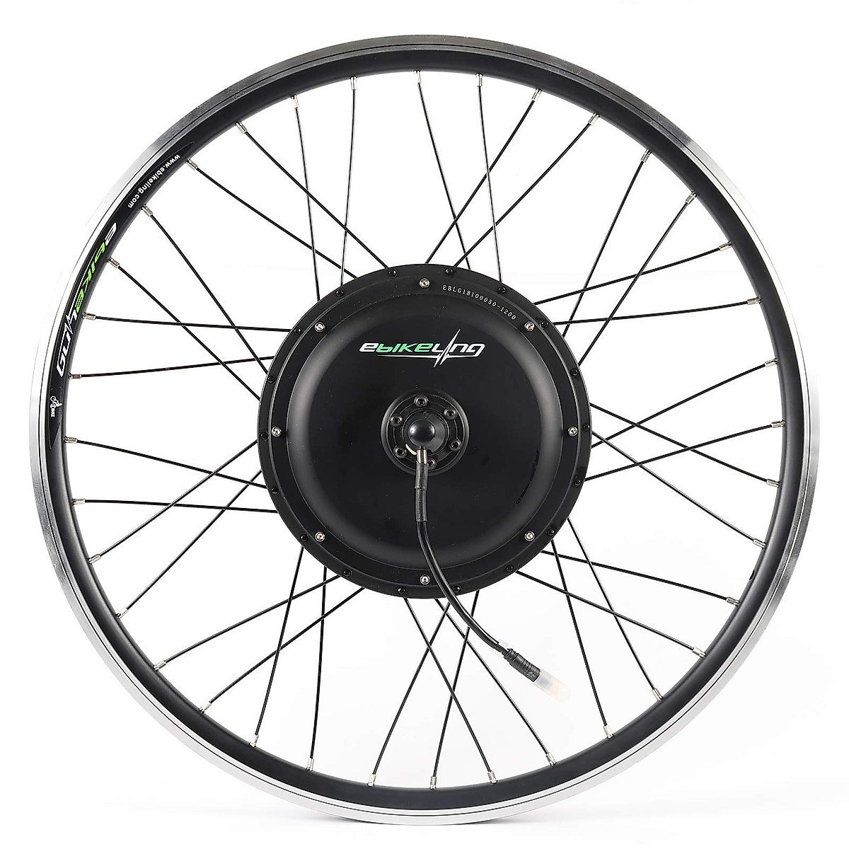 EBIKELING Waterproof Ebike Conversion Kit for Electric Bike 26" Front or Rear Wheel Electric Bicycle Hub Motor Kit, 1200W, Rear/LCD/Thumb