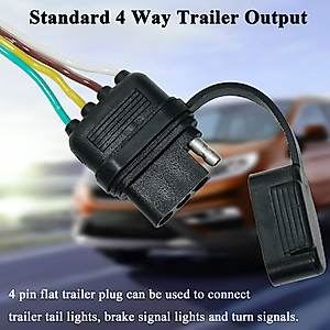 Oyviny Vehicle-Side Custom 4 Way Trailer Wiring Harness 56158 for Honda CR-V 2012-2016, Plug and Play Trailer Hitch Wiring for CRV