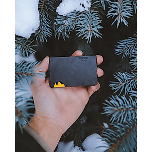 Ridge Wallets for Men - Slim Minimalist Wallet For Men, Front Pocket Wallets for Men, RFID Wallet For Men - Card Holder Wallet (Forged Carbon)