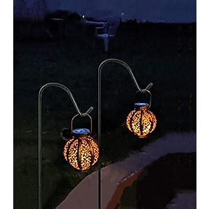 Garbuildman 76 Inch Tall Shepherd Hooks with 5-Forked Base, Adjustable Heavy Duty Bird Feeder Pole Stand Hanger for Outdoor, Shiny Black, 1 Pack