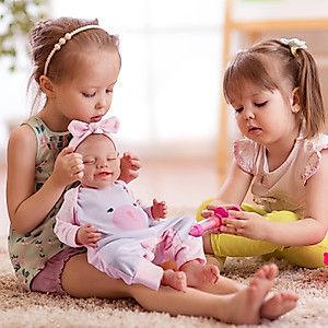 BABESIDE Lifelike Reborn Baby Dolls - 20-Inch Sweet Smile Real Life Realistic-Newborn Full Body Vinyl Sleeping Baby Girl with Toy Accessories Gift Set for Kids Age 3+