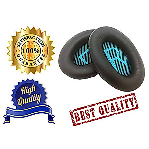 Headphone Replacement Ear Pads by AvimaBasics – Premium Cover Pads Compatible with Bose Quiet Comfort QC2 QC15 QC25 QC35 SoundLink SoundTrue Around Ear II AE2 Headphone - Clear Sound (1 Pack Black)
