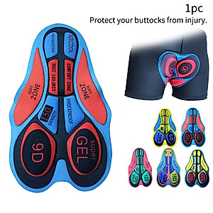 Cycling Shorts Gel Pad, Soft Seat Pad Silicone Cushion Anti Shock Shorts Riding Base Shockproof Bicycle Underwear Pads