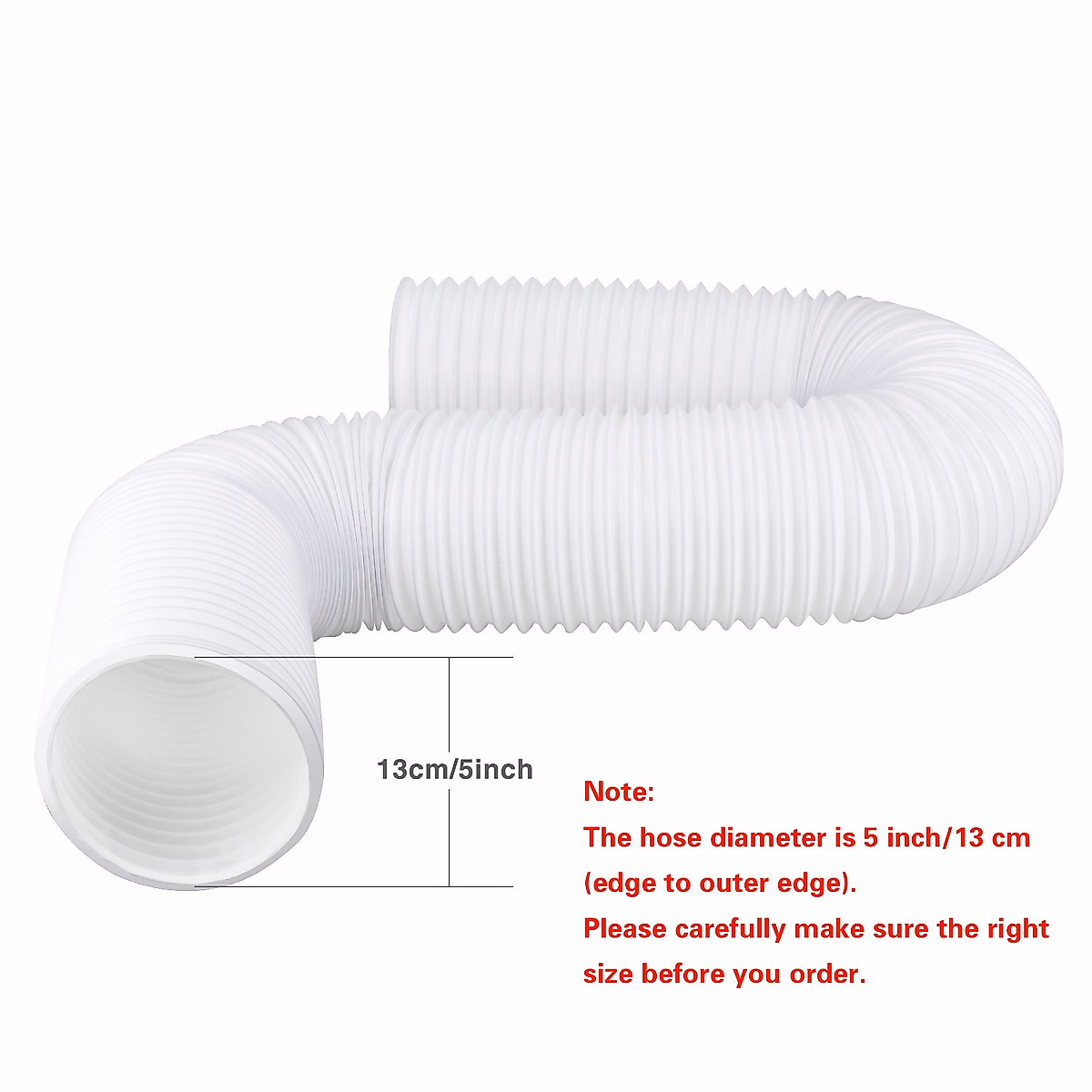ABOAT Exhaust Hose for Portable Air Conditioner 5 Inch Diameter Universal with Length 59 Inch