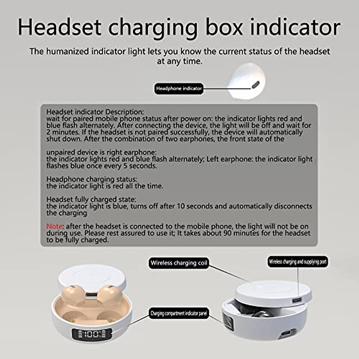 #6Y19wi X6 5 1 Semi in Ear Mini Sports Headphone Wireless Charging Pad for 13 Display Earphone