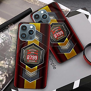 Personalized Firefighters Phonecase with Department, Rank, Badge Number and Your Name, FiremanPhonecase, Firefighters Gifts Multicolor