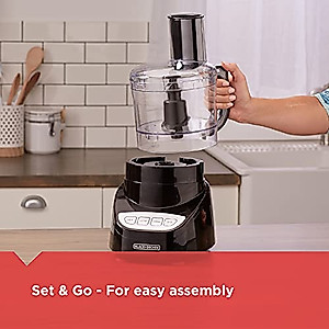 BLACK+DECKER Easy Assembly 8-Cup Food Processor