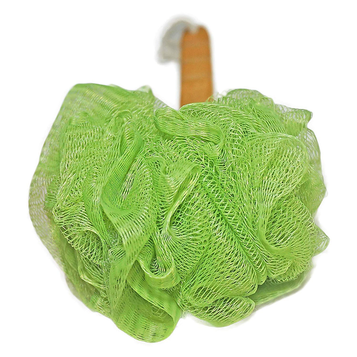 4 Pack Shower Loofah Body & Back Scrubber - Exfoliating Loofah luffa loofa Bath Brush On a Stick - with Long Wooden Handle Back Brush for Men & Women - Easy Reach Body Wash & Lotion Applicator