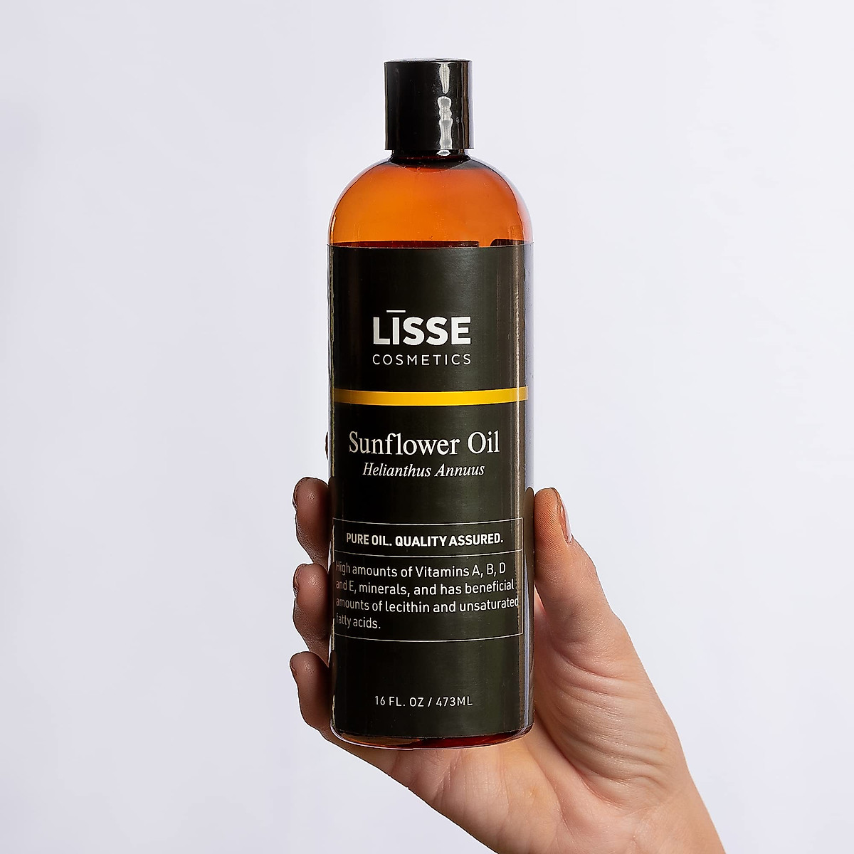 Lisse 100% Pure Sunflower Oil - Batch Tested and Third Party Verified - For All Skin Types (16oz)