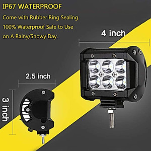 Shangyuan Pontoon Boat Docking Headlights, Marine Led Lights for Kayak Bass Jon Fishing Boat Spreader Light, T-top, Deck, Driving, Stern/Navigation Lights, 2pcs