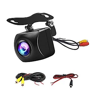 Miytsya 1 PC Car Backup Camera, 130° Super Wide Angle and Rear/Front View Universal Metal Camera, HD Fisheye Glass Lenses, Night Vision Waterproof Reverse Backup Camera for Car Truck RV (Black)