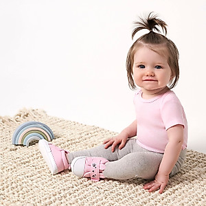 Gerber Unisex Baby Sneakers Crib Shoes Newborn Infant Toddler Neutral Boy Girl Bunny Pink 6-9 Months