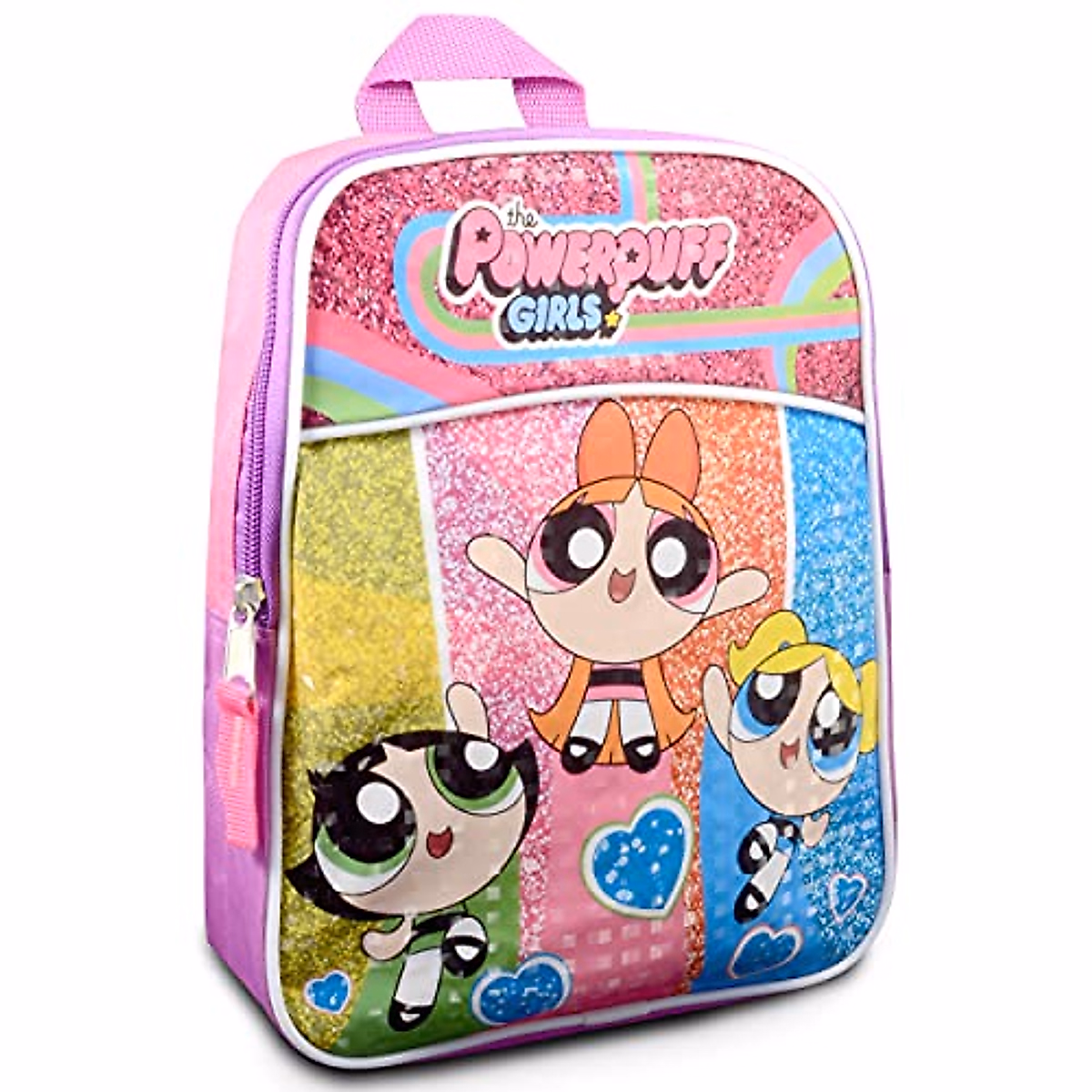 Powerpuff Girls Mini School Backpack ~ 3 Pc Bundle With 11" Powerpuff Bag For Girls, Toddlers, Kids With Superhero Stampers, Coloring Pages, And More | Powerpuff Girls School Supplies