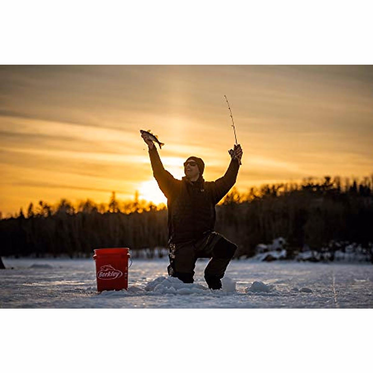 Berkley Trilene® 100% Fluorocarbon Ice, Clear, 4-Pound Break Strength, 75yd Fishing Line, Suitable for Freshwater Environments