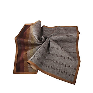 Mens Luxury 100% Cotton Handkerchiefs Plaid 3PCS