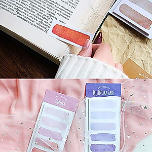 YUBBAEX Watercolor Sticky Notes Set Colorful Memo Stickers with Dotted line -2 3/8" x 4 5/8" 20Pcs/Pack, 4Packs (Forest Smell)