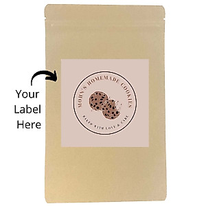 50 Kraft Stand Up Paper Bag, Ziplock Stand Up Bags, Reusable, ReSealable Lock Bags Brown, Cookie Bags, Coffee Bags, Treat Bags (7" X 11.8" Without Window) One Pound or more