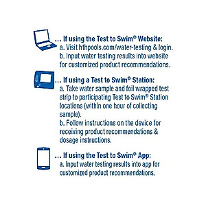 HTH 1174 Multi-Purpose 6-Way Test Strips for Swimming Pools, 30 ct