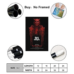 2022 Movie Poster The Black Phone Poster Retro Cover Poster Canvas Poster Bedroom Decor Office Room Decor Gift Canvas Poster Bedroom Decor Sports Landscape Office Room Decor Gift Unframe-style 12x1