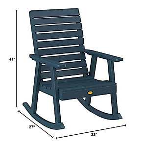 Highwood AD-RKCH2-NBE Weatherly Rocking Chair, Nantucket Blue