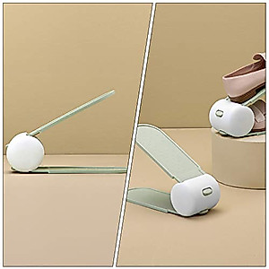 WINOMO Shoes Stand 2Pcs Shoe Slots Organizer Shoe Stacker Space Saver Double Deck Shoe Rack Holder for Sneakers Low Heels High Heels Sandals Closet Organization Shoes
