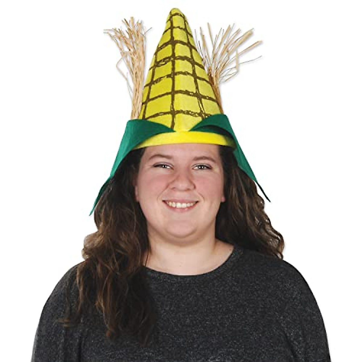 Beistle 60674 Plush Corn Cob Hat, multicolor, adult