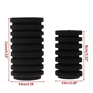 Wodwad Aquarium Filter Sponge for QS Filter Fish Tank Air Pump Biochemical Replacement -Black (S, 1PCS)