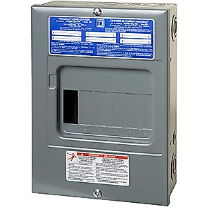 Square D by Schneider Electric HOM612L100SCP Homeline 100 Amp 6-Space 12-Circuit Indoor Surface Mount Main Lugs Load Center with Cover-Twо раck