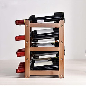 DLOETT Wooden Wine Rack Retro Cabinet Rack Rack Storage Wine Rack Home Kitchen Bar Freestanding Rack