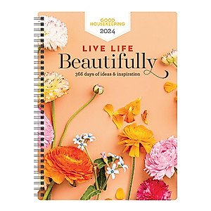Good Housekeeping 2024 Live Life Beautifully Planner and 28-Day Mediterranean Cookbook Bundle!