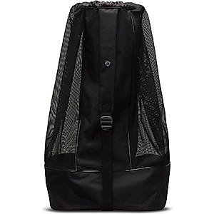 NIKE Club Team Swoosh Soccer Ball Bag - Black/Black/White, 86 x 47 x 47 cm, 164 l